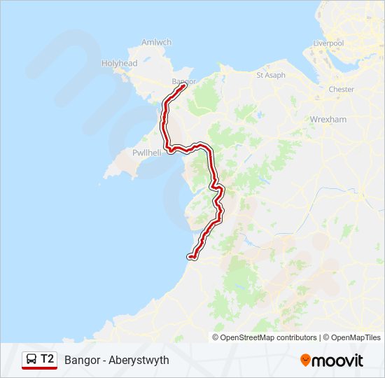 t2 Route: Schedules, Stops & Maps - Bangor (Updated)