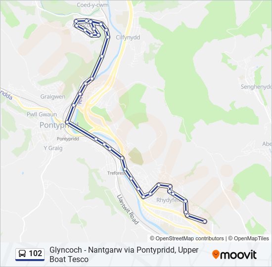 102 Route: Schedules, Stops & Maps - Upper Boat (Updated)