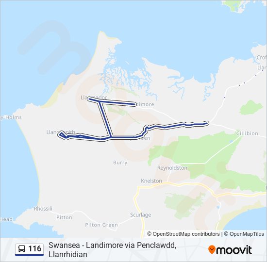 116 Route: Schedules, Stops & Maps - Landimore (Updated)