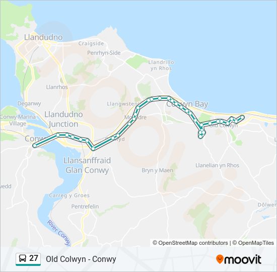 27 Route: Schedules, Stops & Maps - Conwy (Updated)