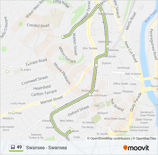 49 Route: Schedules, Stops & Maps - Swansea (Updated)