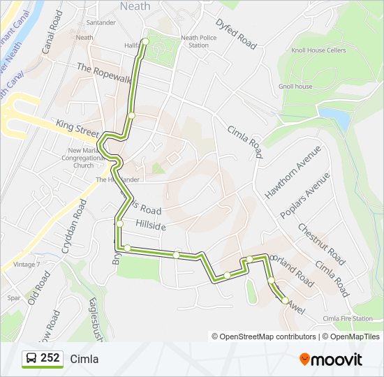 252 Route: Schedules, Stops & Maps - Cimla (Updated)