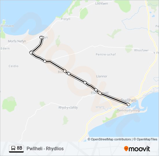 8b Route: Schedules, Stops & Maps - Nefyn (Updated)
