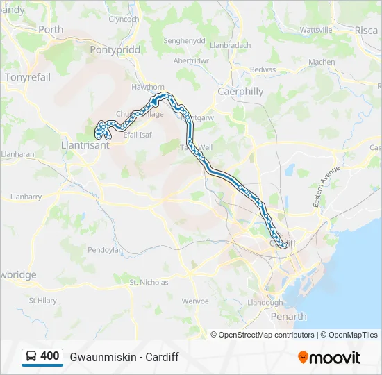 400 Route: Schedules, Stops & Maps - Cardiff (Updated)
