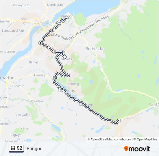 s2 Route: Schedules, Stops & Maps - Bangor (Updated)