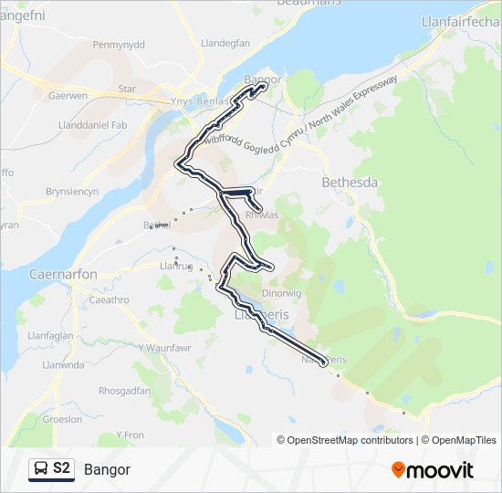 S2 Route: Schedules, Stops & Maps - Bangor (Updated)