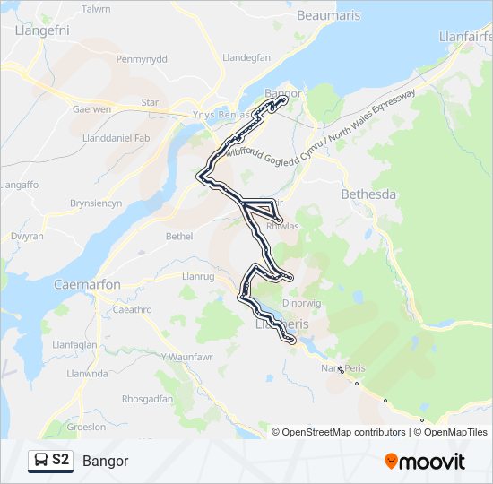 s2 Route: Schedules, Stops & Maps - Bangor (Updated)