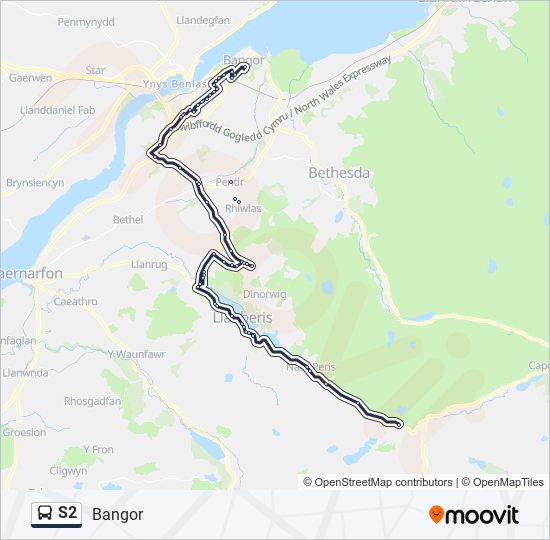 s2 Route: Schedules, Stops & Maps - Bangor (Updated)