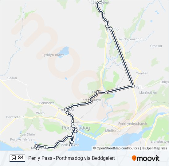 s4 Route: Schedules, Stops & Maps - Morfa Bychan (Updated)