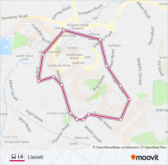 l6 Route: Schedules, Stops & Maps - Llanelli (Updated)