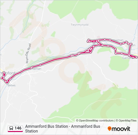 146 Route: Schedules, Stops & Maps - Ammanford (Updated)