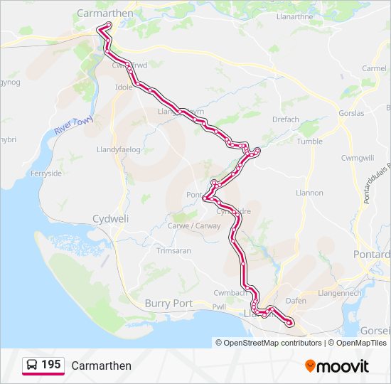 195 Route: Schedules, Stops & Maps - Carmarthen (Updated)