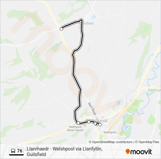 76 Route: Schedules, Stops & Maps - Groes-Lwyd (Updated)