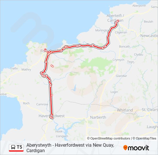 t5 Route: Schedules, Stops & Maps - Haverfordwest (Updated)