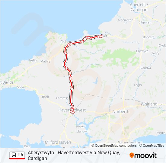 t5 Route: Schedules, Stops & Maps - Newport (Updated)