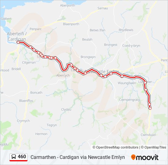 460 Route: Schedules, Stops & Maps - Rhos (Updated)