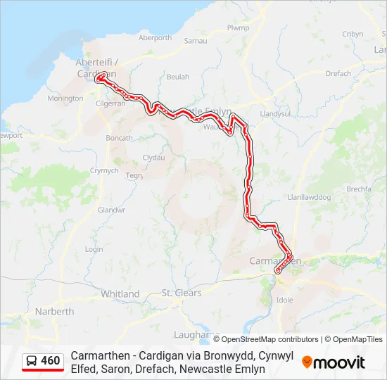 460 Route: Schedules, Stops & Maps - Cardigan (Updated)