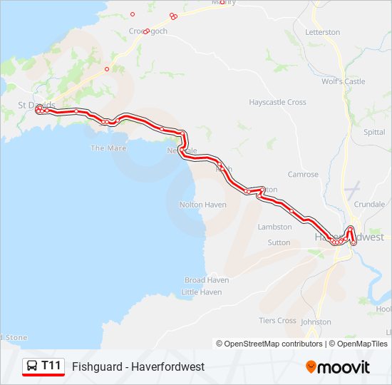 t11 Route: Schedules, Stops & Maps - Haverfordwest (Updated)