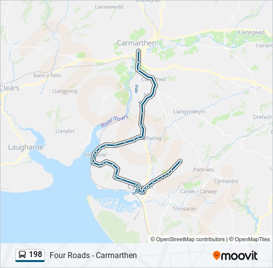 198 Route: Schedules, Stops & Maps - Carmarthen (Updated)