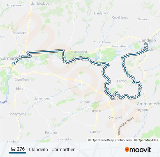 276 Route: Schedules, Stops & Maps - Llandeilo (Updated)