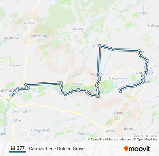 277 Route: Schedules, Stops & Maps - Carmarthen (Updated)