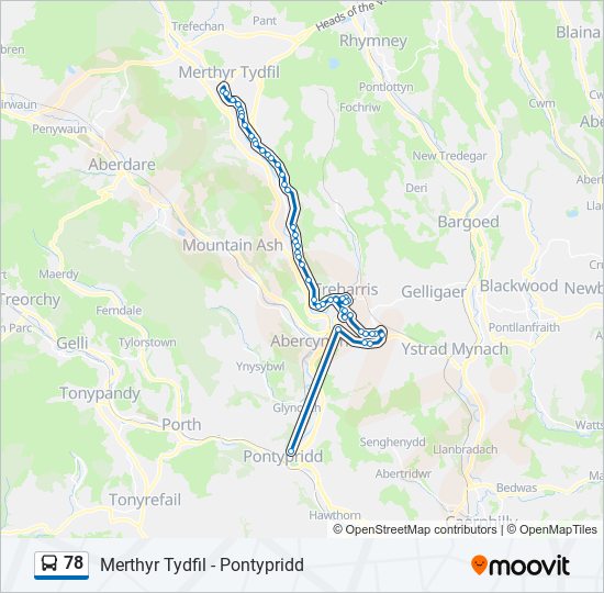 78-route-schedules-stops-maps-merthyr-tydfil-updated