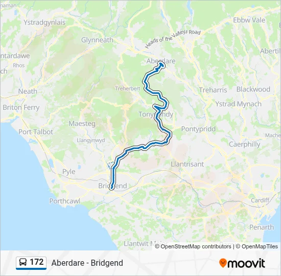 172 Route: Schedules, Stops & Maps - Aberdare (Updated)