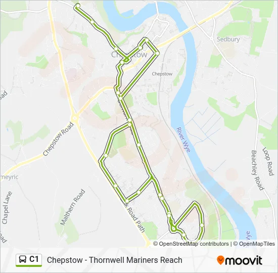 C1 Route: Schedules, Stops & Maps - Crossway Green (Updated)
