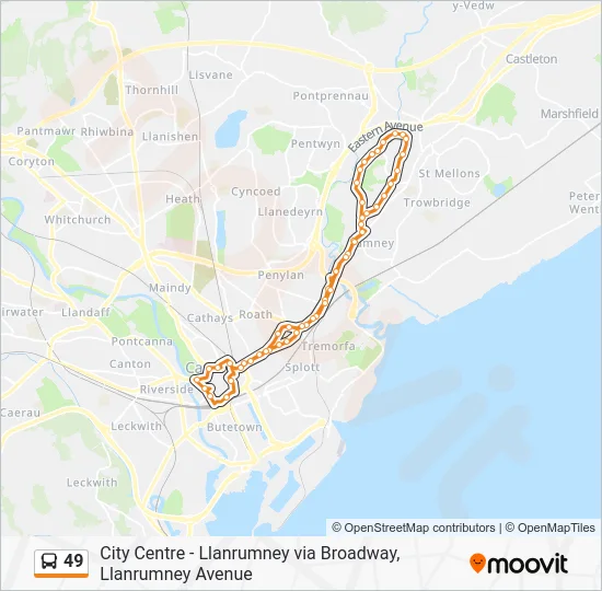 49 Route: Schedules, Stops & Maps - Cardiff (Updated)