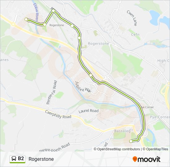 b2 Route: Schedules, Stops & Maps - Rogerstone (Updated)
