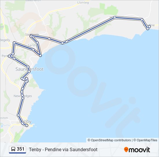 351 Route: Schedules, Stops & Maps - Pendine (Updated)