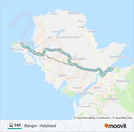 545 Route: Schedules, Stops & Maps - Bangor (Updated)