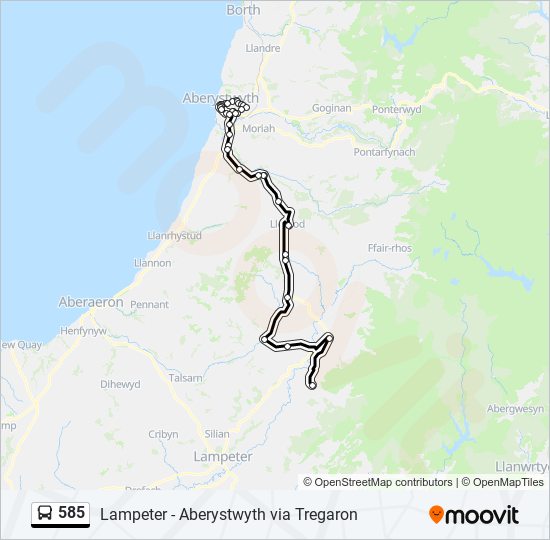 585 Route: Schedules, Stops & Maps - Aberystwyth (Updated)