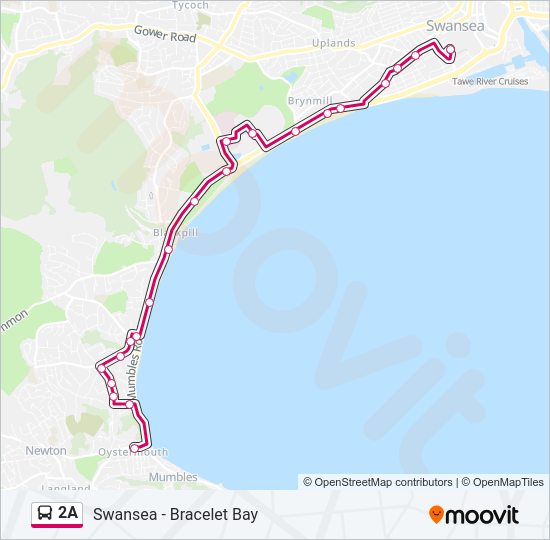2A Route: Schedules, Stops & Maps - Oystermouth (Updated)