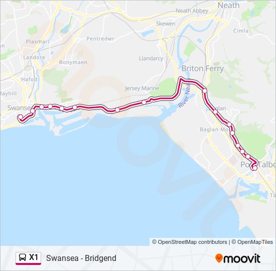 x1 Route: Schedules, Stops & Maps - Port Talbot (Updated)