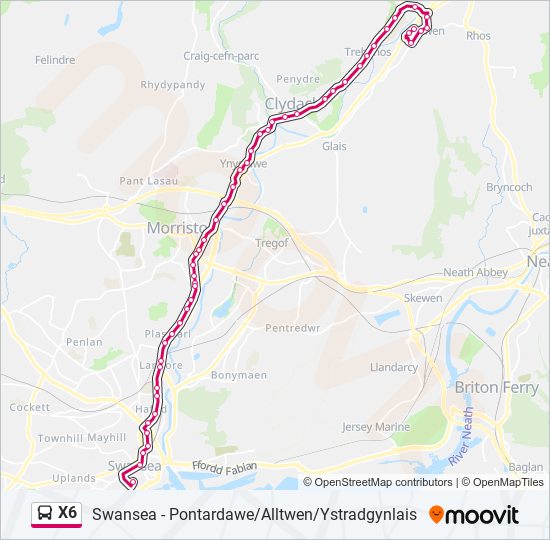 x6 Route: Schedules, Stops & Maps - Alltwen (Updated)