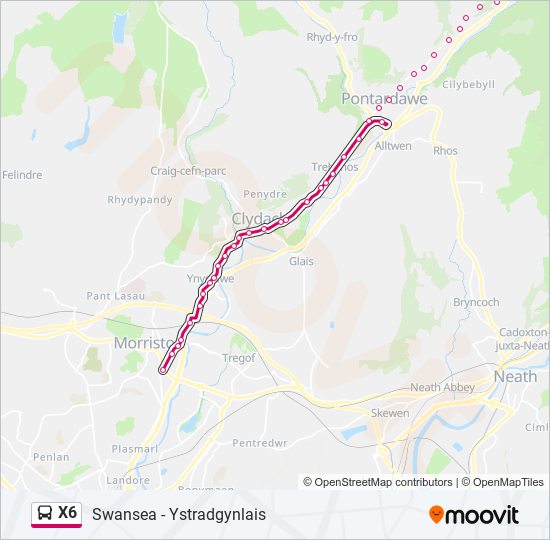 x6 Route: Schedules, Stops & Maps - Morriston (Updated)