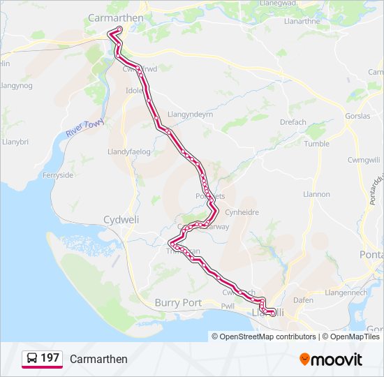 197 Route: Schedules, Stops & Maps - Carmarthen (Updated)