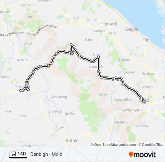 14d Route: Schedules, Stops & Maps - Mold (Updated)