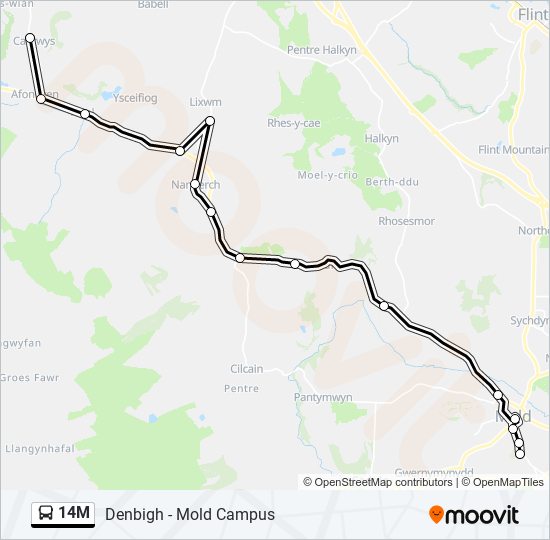 14m Route: Schedules, Stops & Maps - Caerwys (Updated)