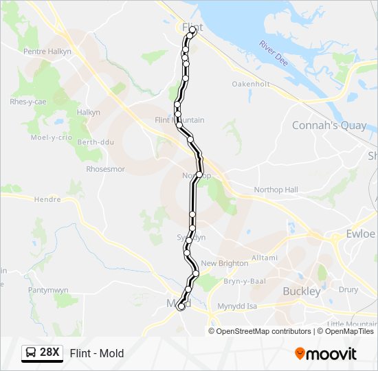 28X Route: Schedules, Stops & Maps - Mold (Updated)