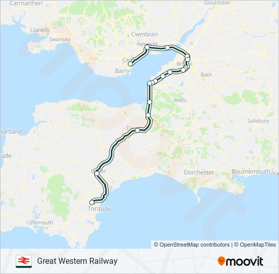 great western railway Route: Schedules, Stops & Maps - Newton Abbot ...