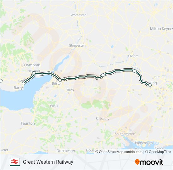 great western railway Route: Schedules, Stops & Maps - Reading (Updated)