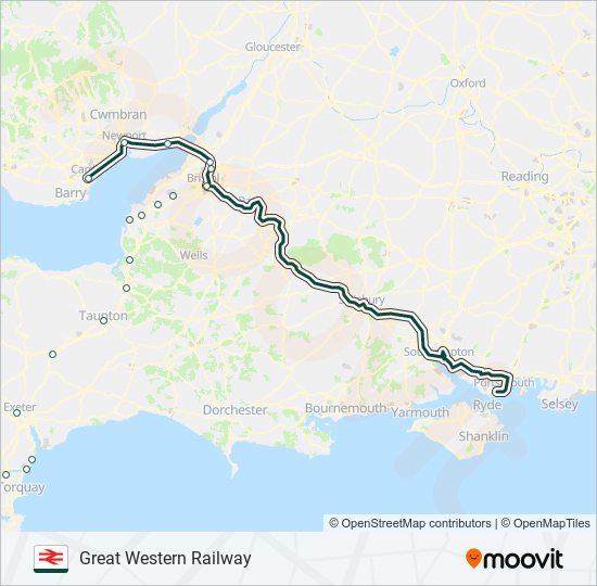 great western railway Route: Schedules, Stops & Maps - Cardiff Central ...