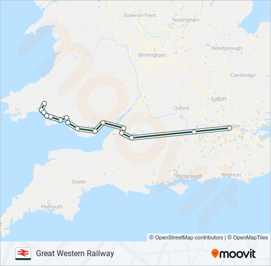 great western railway Route: Schedules, Stops & Maps - London ...