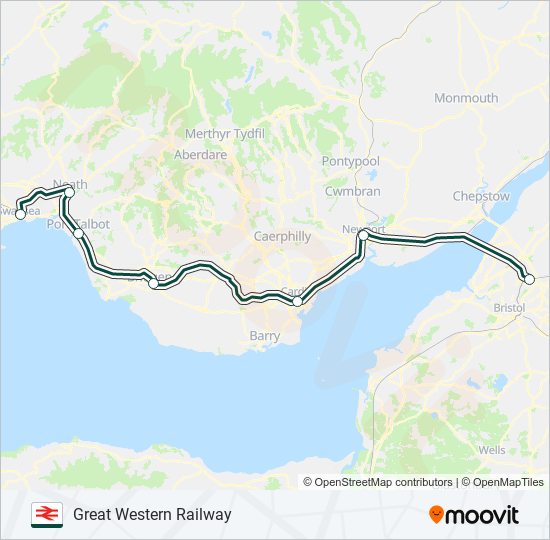 great western railway Route: Schedules, Stops & Maps - Bristol Parkway ...