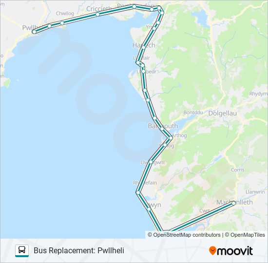 transport for wales Route: Schedules, Stops & Maps - Bus Replacement ...