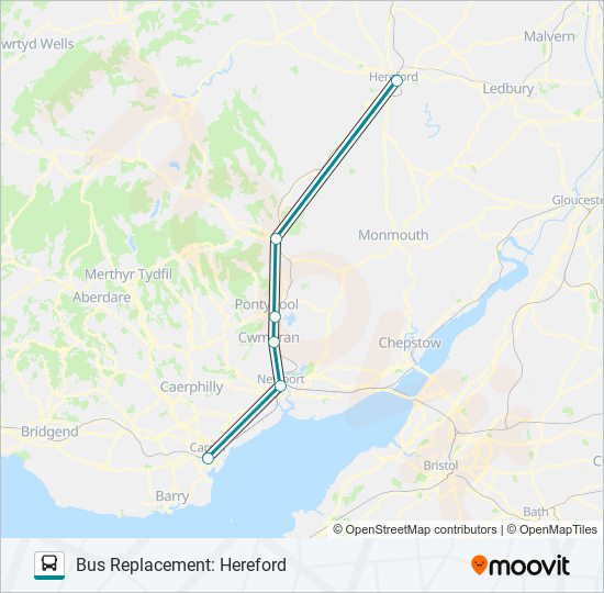 transport for wales Route: Schedules, Stops & Maps - Bus Replacement ...