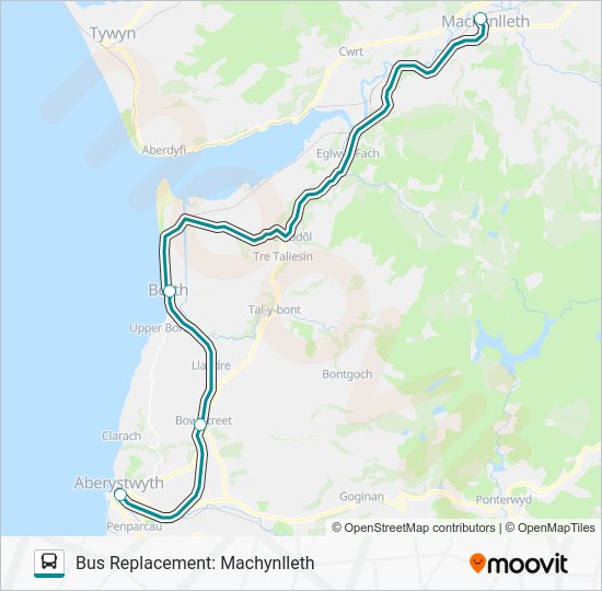 transport for wales Route: Schedules, Stops & Maps - Bus Replacement ...