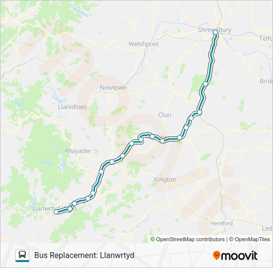 transport for wales Route: Schedules, Stops & Maps - Bus Replacement ...